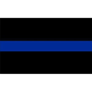 Solid Black Thin Blue Line Flag – Confederate Flag