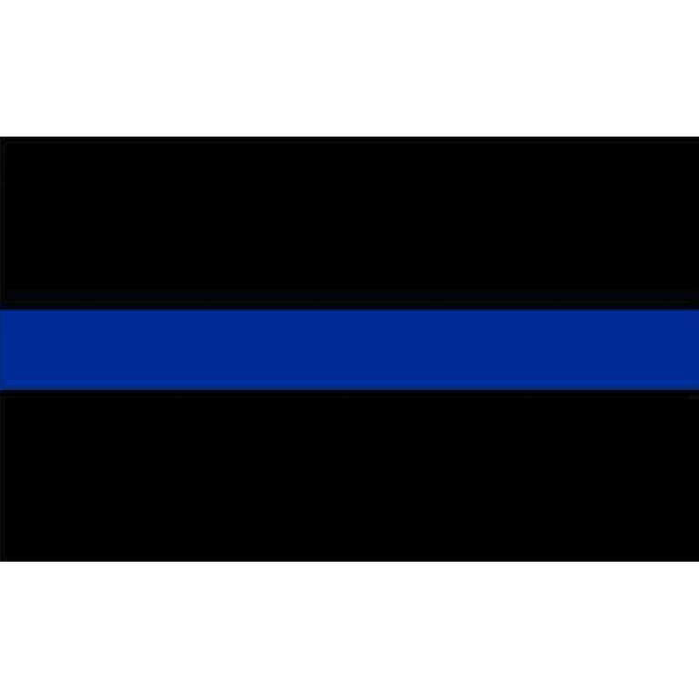 Solid Black Thin Blue Line Flag – Confederate Flag